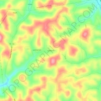 Mapa topográfico Lambert, altitud, relieve