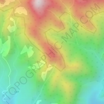 Mapa topográfico Cerro Horqueta, altitud, relieve