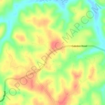 Mapa topográfico Goby, altitud, relieve