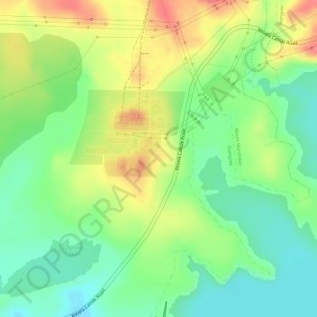 Mapa topográfico Callide Power Station, altitud, relieve