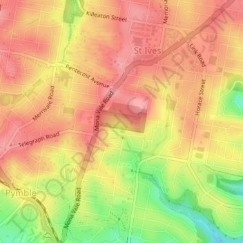 Mapa topográfico Dalrymple-Hay Nature Reserve, altitud, relieve