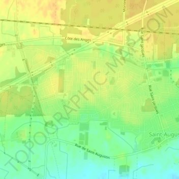 Mapa topográfico Lac Meilleur, altitud, relieve