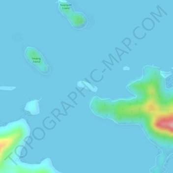 Mapa topográfico Basco Island, altitud, relieve