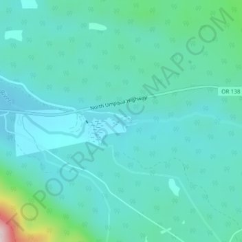 Mapa topográfico Stump Lake, altitud, relieve