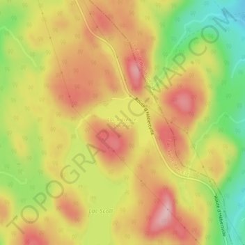 Mapa topográfico Lac Clarence-Gagnon, altitud, relieve