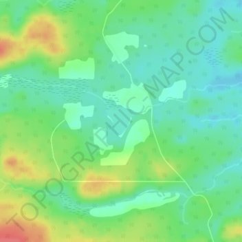 Mapa topográfico Murtle Lake, altitud, relieve