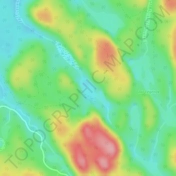 Mapa topográfico Lac Prévost, altitud, relieve